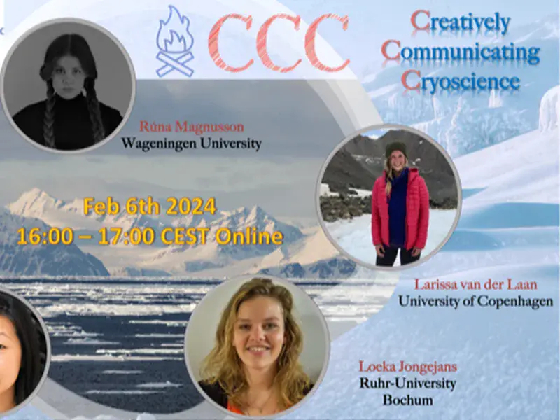 EGU - Outreach - Webinars and online events - CCC: Creatively Communicating Cryoscience (EGU CR)